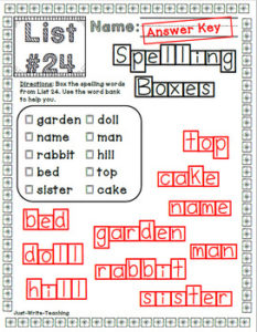 Sight Word Spelling Boxes Activity Pack | Made By Teachers