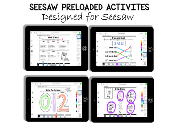SEESAW Kindergarten No Prep - Wks 4-6 - Made By Teachers