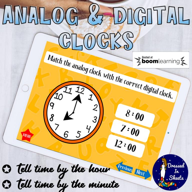 Telling Time by the Hour and Minute | BOOM Cards | Distance Learning ...
