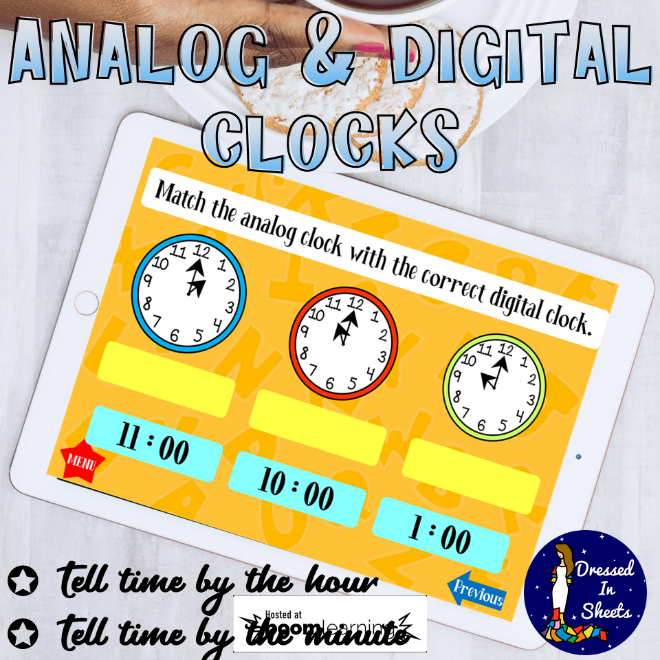 Telling Time by the Hour and Minute | BOOM Cards | Distance Learning ...