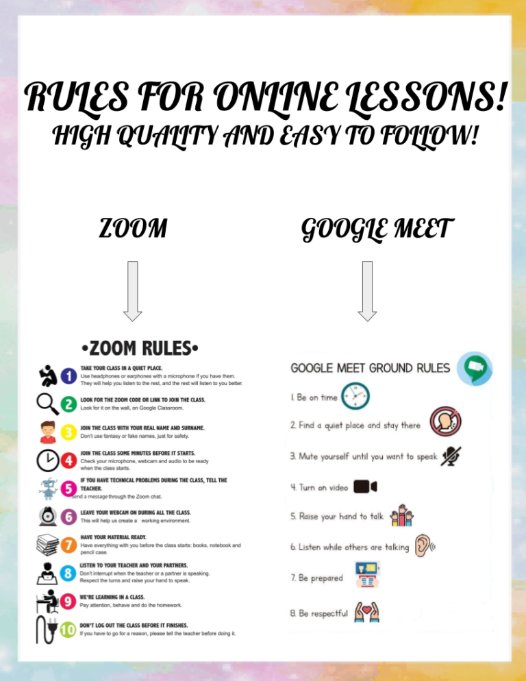 RULES FOR ONLINE CLASSES! (Zoom and Google Meet) | Made By Teachers
