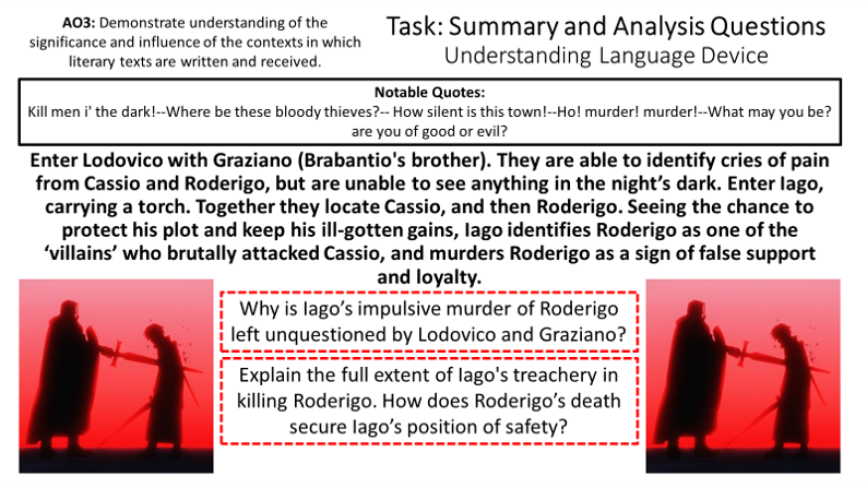 A Level Literature: (13) Othello – Act 5 Scene 1 | Made By Teachers