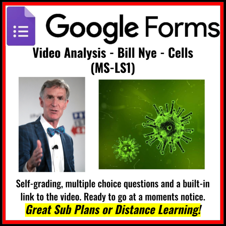 Video Analysis - Bill Nye - Cells (MS-LS1) - Made By Teachers
