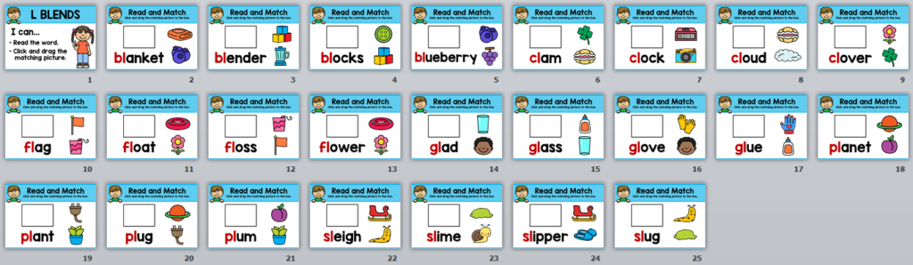 L Blends for Google Classroom Distance Learning - Made By Teachers
