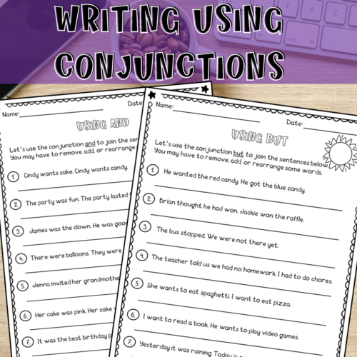 FREEBIE - Writing Using Conjunctions - Made By Teachers