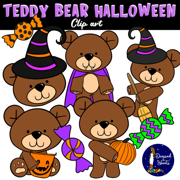Teddy Bear Halloween Clips - Made By Teachers