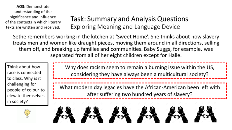 Literature Study: (2) Beloved Part 1 Chapters 2 and 3 | Made By Teachers