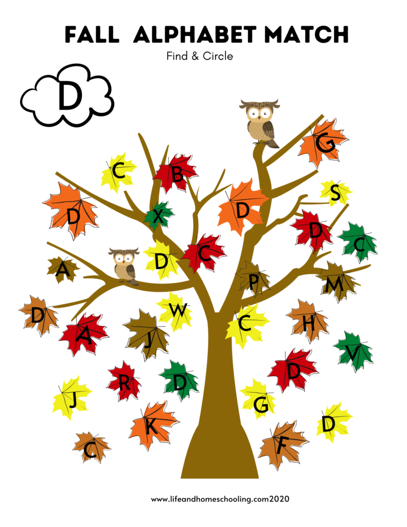 Alphabet Matching Fall Printable Activity - Made By Teachers