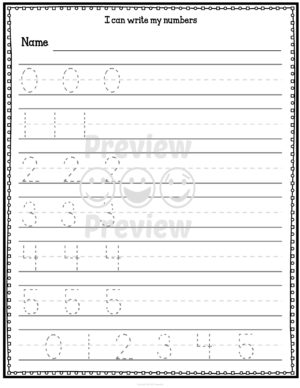 Numbers 0-20 Trace and Write | Made By Teachers