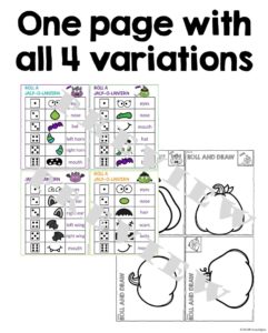 Halloween Math Game Roll and Build a Jack O' Lantern - Made By Teachers