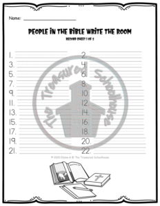 People in the Bible Write the Room - Made By Teachers