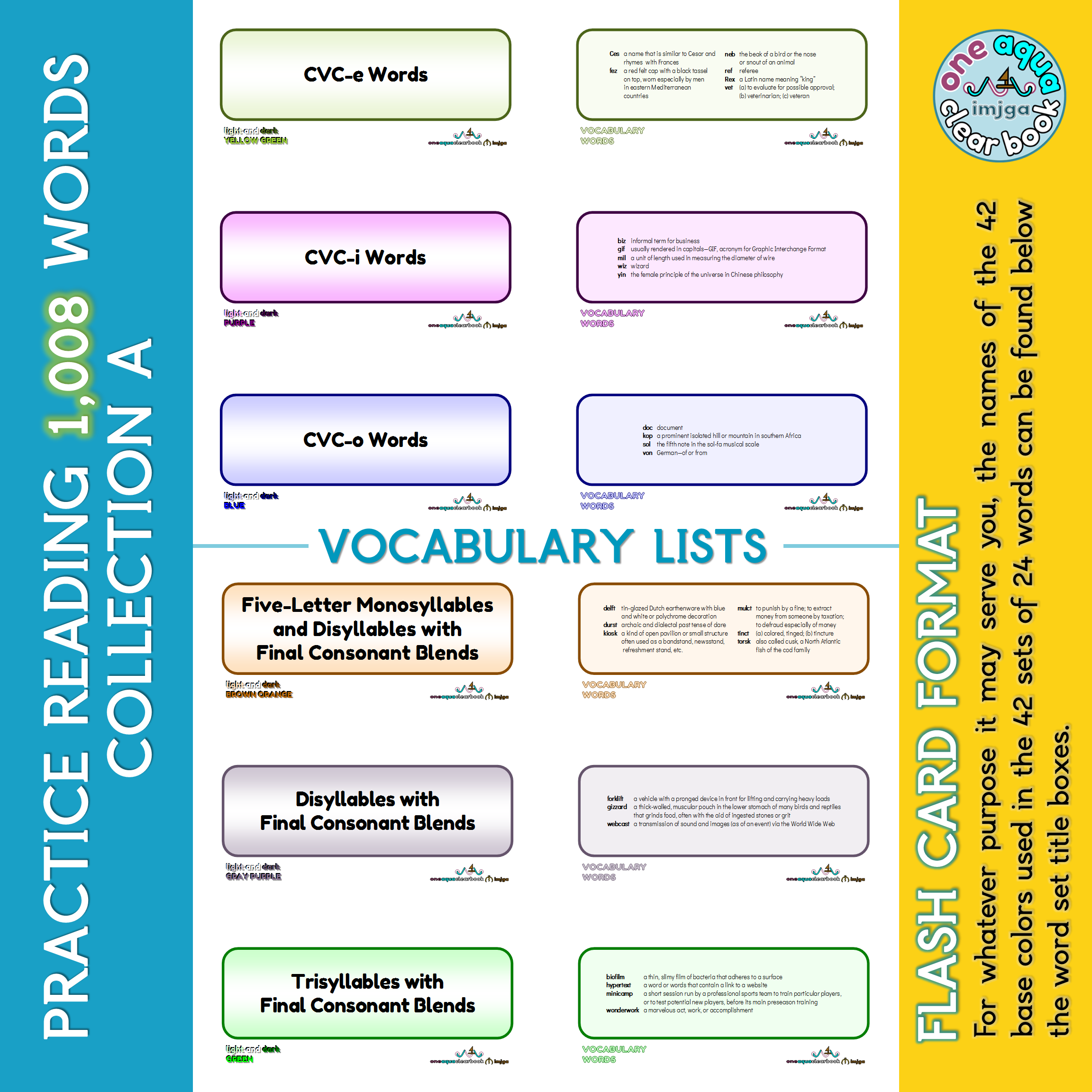 Reading Flash Cards Collection A (1,008 Words) - Made By Teachers