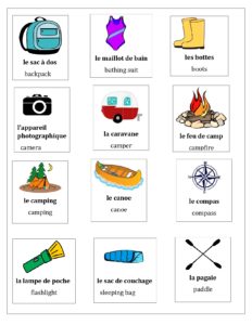 Au Camping French Distance Learning Activities and Games. - Made By ...