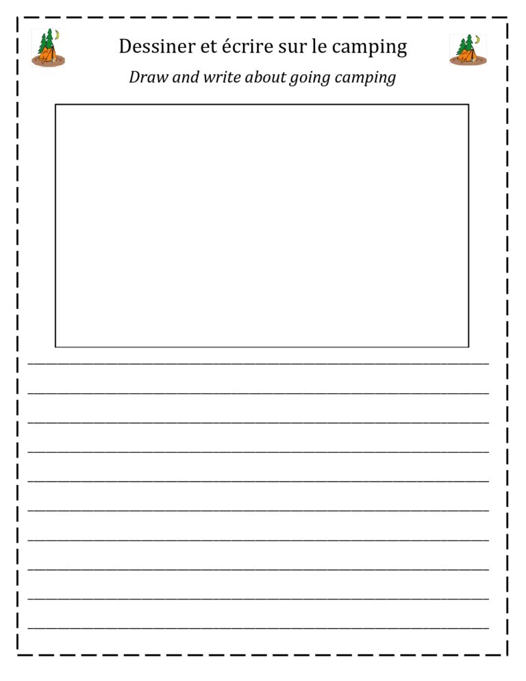 Au Camping French Distance Learning Activities and Games. - Made By ...