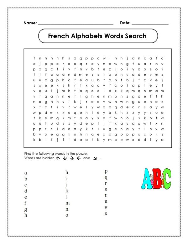 French Alphabet worksheet for Distance Learning | Made By Teachers