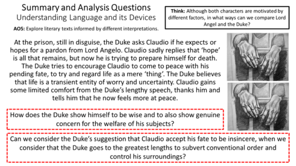 Literature Study (5) ‘Measure for Measure’ - Act 3, Scenes 1 and 2 ...