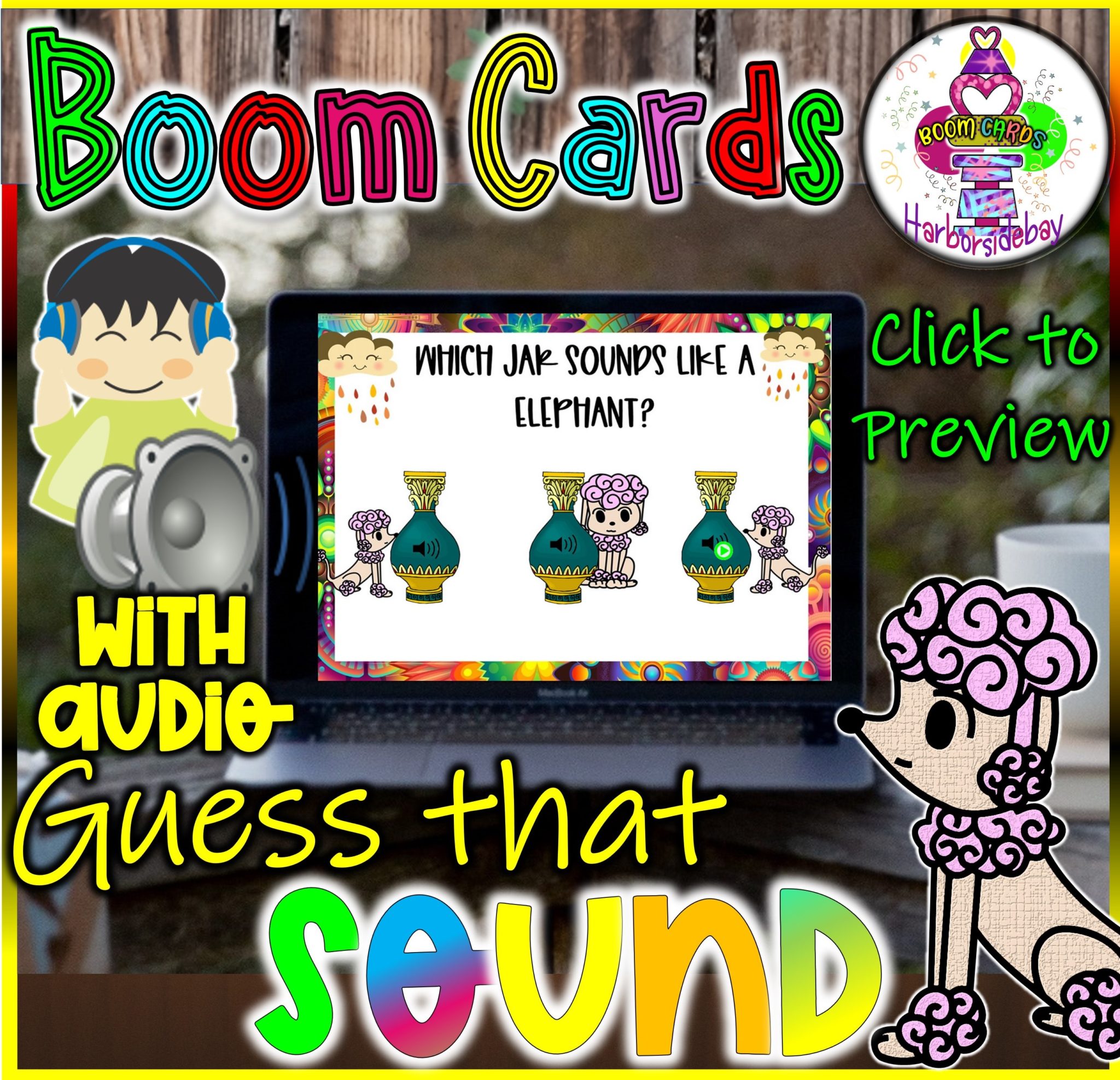 Guess that sound | BOOM CARDS | Made By Teachers