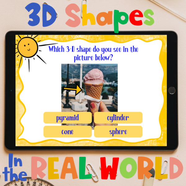 3D Shapes in the Real World BOOM Cards Distance Learning | Made By Teachers