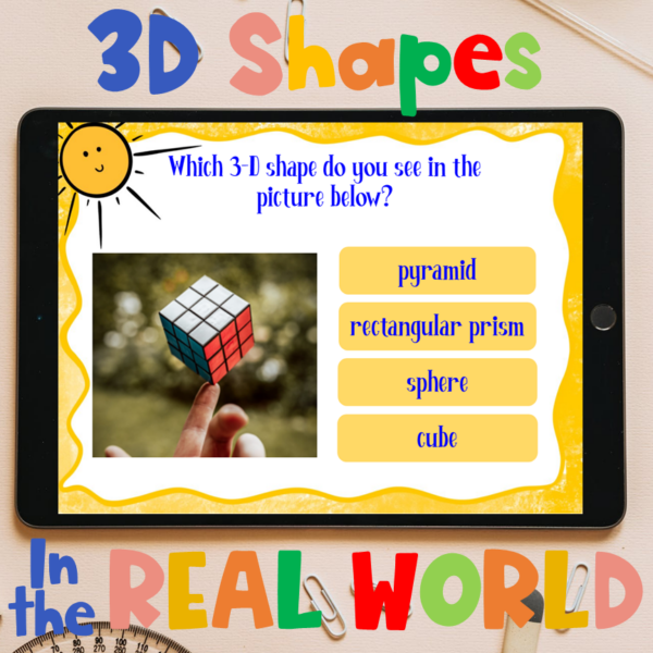 3D Shapes in the Real World BOOM Cards Distance Learning | Made By Teachers