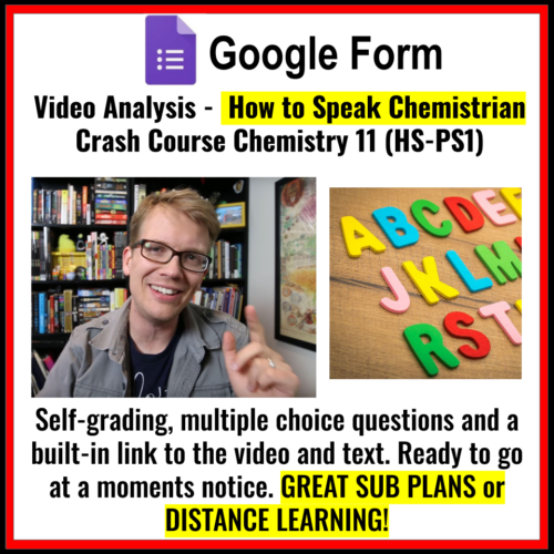 Video Analysis - How to Speak Chemistrian Crash Course Chemistry 11 (HS ...