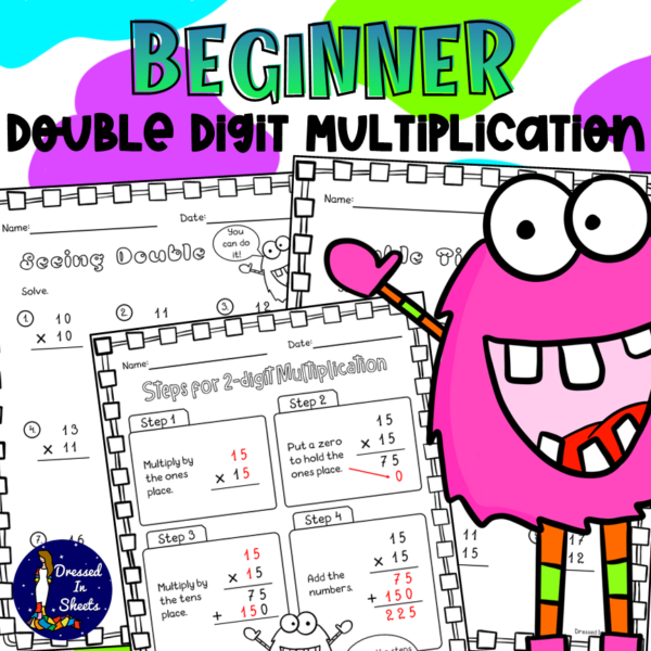 Double Digit Multiplication for Beginners Worksheets - Made By Teachers