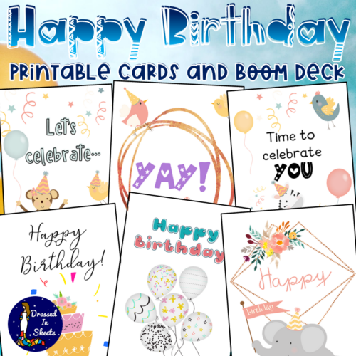 Happy Birthday Printable Cards with BOOM Deck | Distance Learning ...