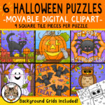 Digital Movable Clipart Puzzle Pieces | 6 Halloween Puzzles - Made By ...