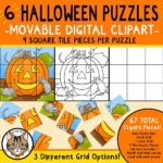 Digital Movable Clipart Puzzle Pieces | 6 Halloween Puzzles - Made By ...