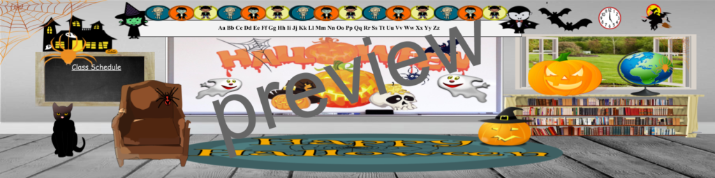 Editable HALLOWEEN Bitmoji Banner | Google Classroom - Made By Teachers