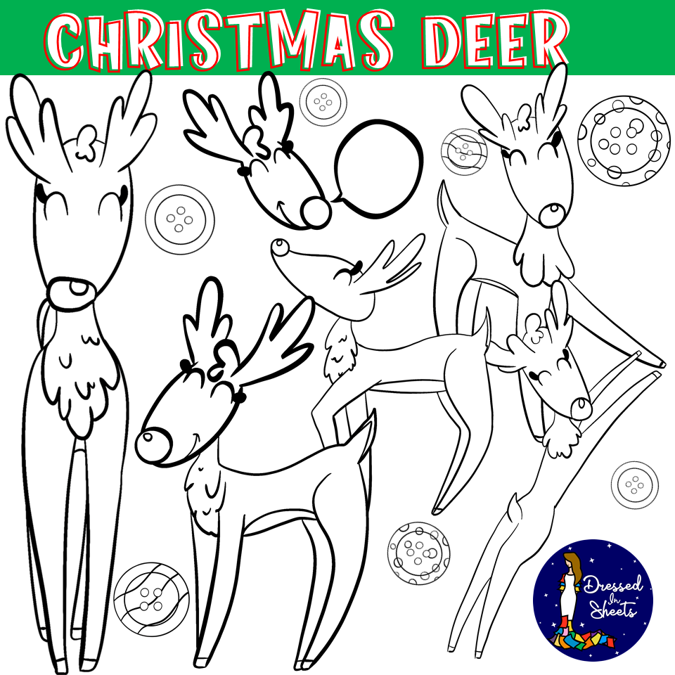 Christmas Deer Clip Art | Made By Teachers