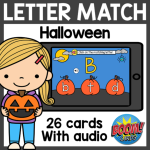 Uppercase to Lowercase Letter Match Boom Cards | Halloween Boom Cards ...