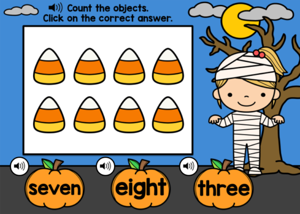 Counting to 10 Boom Cards | Halloween Boom Cards Distance Learning ...