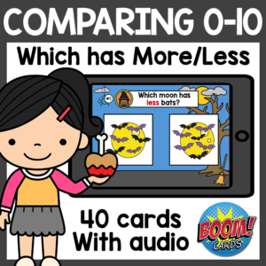Comparing to 10 Boom Cards | Halloween Boom Cards Distance Learning ...