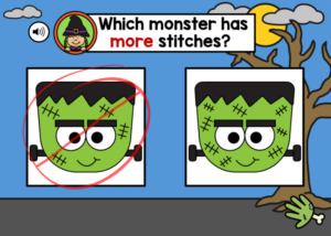 Comparing to 10 Boom Cards | Halloween Boom Cards Distance Learning ...