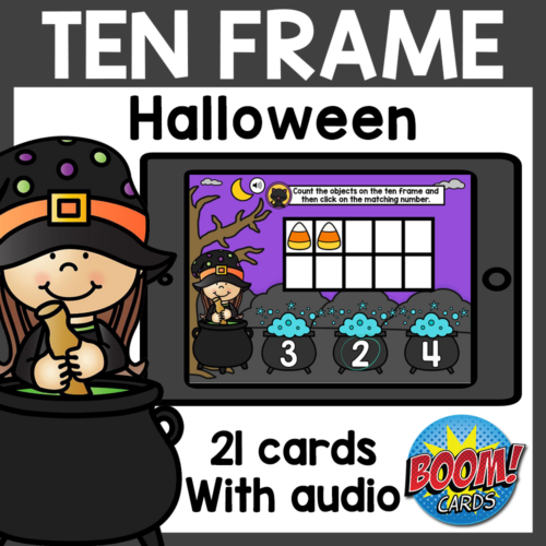 Ten Frame Boom Cards | Halloween Boom Cards Distance Learning - Made By ...