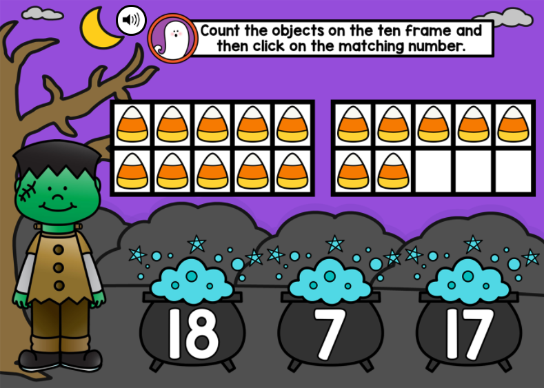 Ten Frame Boom Cards | Halloween Boom Cards Distance Learning - Made By ...