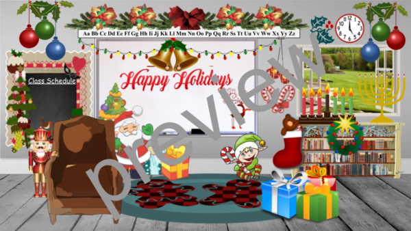 Holiday Classroom Bundle | 9 EDITABLE DESIGNS | Virtual BITMOJI ...