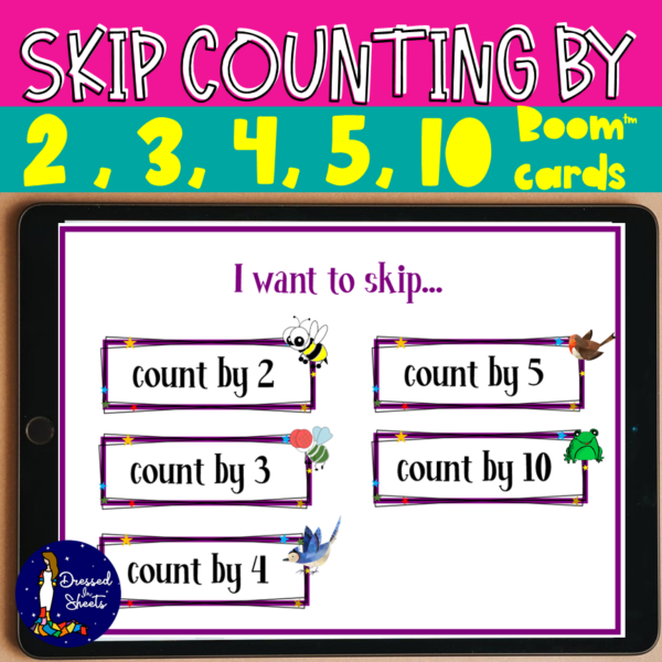 Skip Counting by 2, 3, 4, 5, 10 BOOM Cards | Distance Learning | Made ...