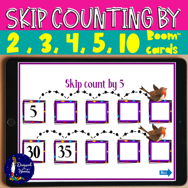 Skip Counting by 2, 3, 4, 5, 10 BOOM Cards | Distance Learning | Made ...