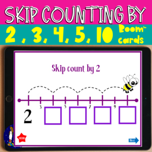 Skip Counting by 2, 3, 4, 5, 10 BOOM Cards | Distance Learning - Made ...