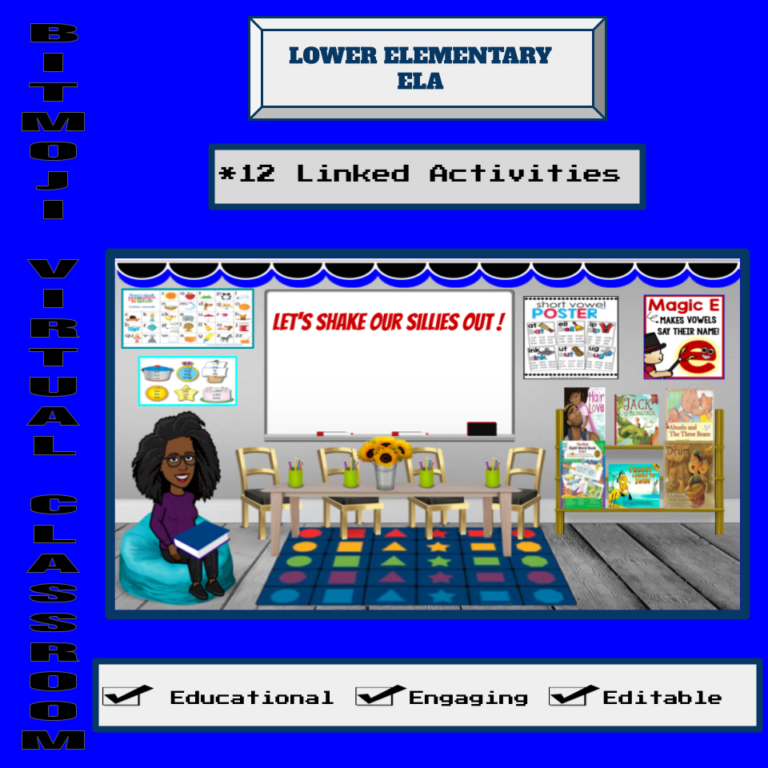 Virtual Classrooms Bundle for Lower Elementary | Made By Teachers