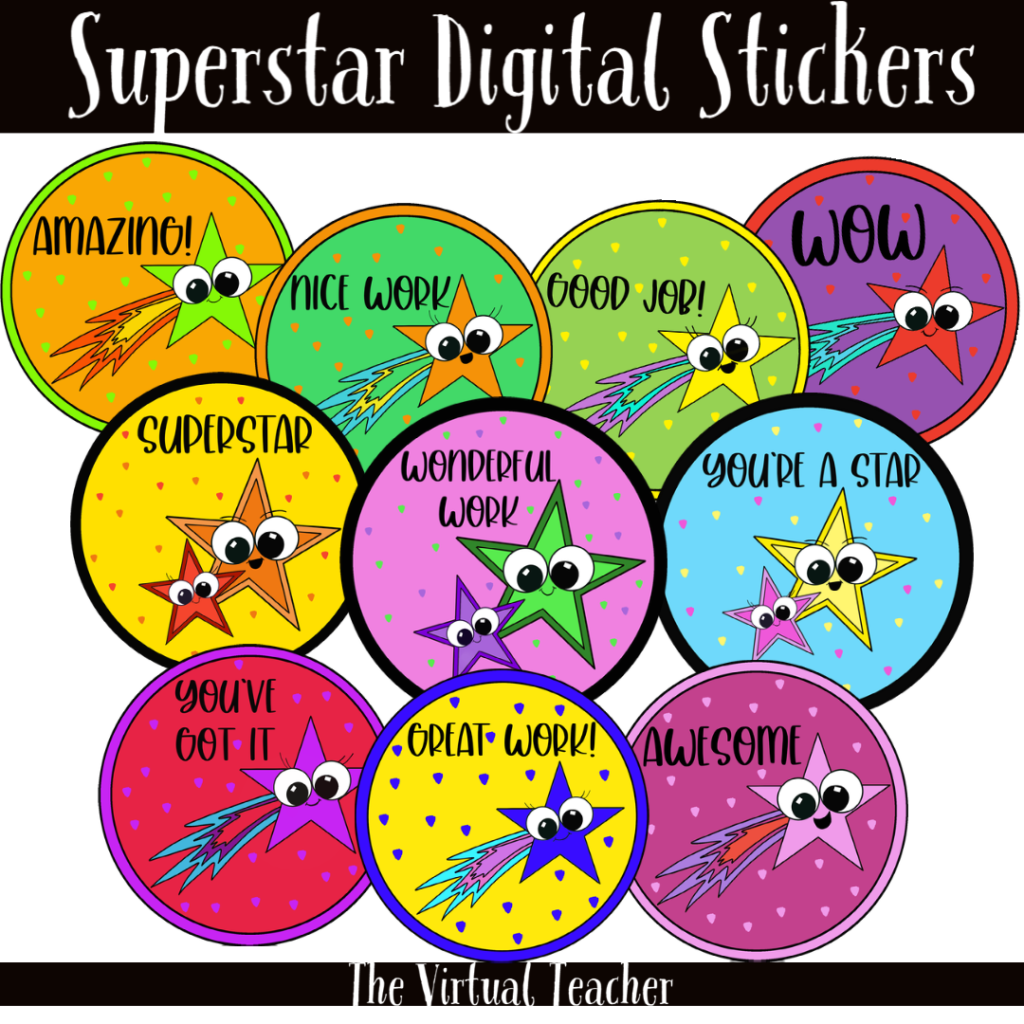 Digital Stickers - Positive Feedback for Online Learning - Made By Teachers