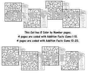 Spanish Fall Color by Number Math Facts BUNDLE | Made By Teachers