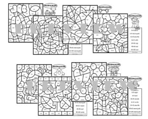 Spanish Fall Color by Number Math Facts BUNDLE | Made By Teachers