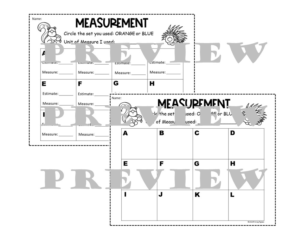 Fall Measurement Activities Woodland Animals | Made By Teachers