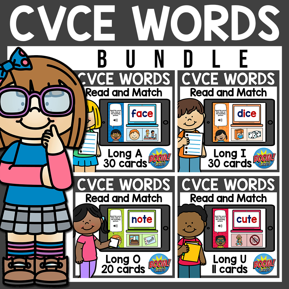 Read And Match CVCe Boom Cards Bundle L Distance Learning Made By 