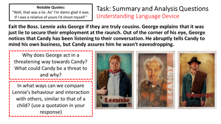 Literature: Study (2) Of Mice and Men – Chapter 2 - Made By Teachers