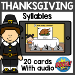 Thanksgiving Syllables Boom Cards with Audio Distance Learning - Made ...