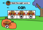 Build Sight Words Boom Cards with Audio | Thanksgiving Boom Cards ...
