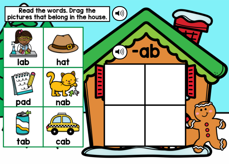 CVC Word Families Boom Cards with Audio Distance Learning - Made By ...